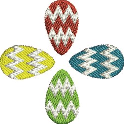 Colored Eggs Embroidery Design | EmbroideryDesigns.com
