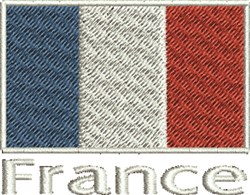 Flag of France Embroidery Design | EmbroideryDesigns.com