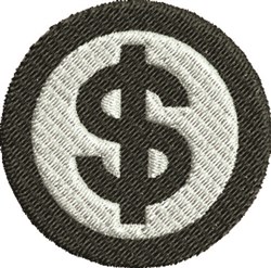 Dollar Sign Embroidery Design | EmbroideryDesigns.com