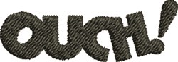 Ouch Text Embroidery Design | EmbroideryDesigns.com