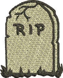 RIP Headstone Embroidery Design | EmbroideryDesigns.com