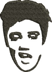 Elvis Head Embroidery Design | EmbroideryDesigns.com