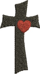 Heart & Cross Embroidery Design | EmbroideryDesigns.com