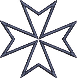Maltese Cross Outline Embroidery Design | EmbroideryDesigns.com