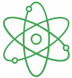Atom Embroidery Design | EmbroideryDesigns.com