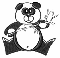 Panda Bear Embroidery Design | EmbroideryDesigns.com