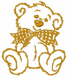 Teddy Bear Outline Embroidery Design | EmbroideryDesigns.com