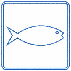 Fish Outline Embroidery Design | EmbroideryDesigns.com