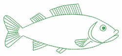 Fish Outline Embroidery Design | EmbroideryDesigns.com