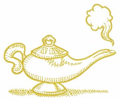 Magic Lamp Embroidery Design | EmbroideryDesigns.com