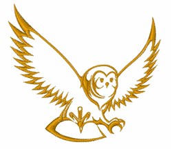 Owl Outline Embroidery Design | EmbroideryDesigns.com