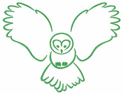 Owl Outline Embroidery Design | EmbroideryDesigns.com