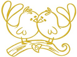 Love Birds Embroidery Design | EmbroideryDesigns.com