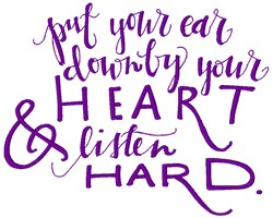 Listen Hard Embroidery Design | EmbroideryDesigns.com