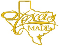 Texas Made Embroidery Design | EmbroideryDesigns.com