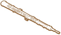 Flute Embroidery Design | EmbroideryDesigns.com