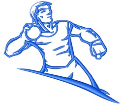 Shot Put Throw Embroidery Design | EmbroideryDesigns.com