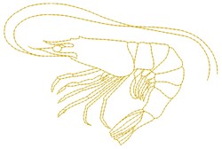 Shrimp Embroidery Design | EmbroideryDesigns.com