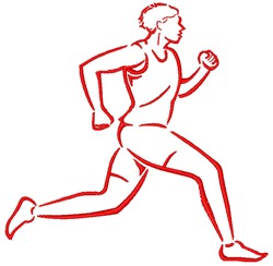 Runner Embroidery Design | EmbroideryDesigns.com