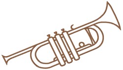 Trumpet Embroidery Design | EmbroideryDesigns.com