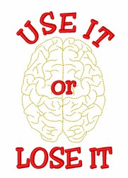 Brain Use It Embroidery Design | EmbroideryDesigns.com