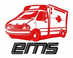 EMS Ambulance Embroidery Design | EmbroideryDesigns.com