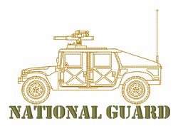 National Guard Hummer Embroidery Design | EmbroideryDesigns.com
