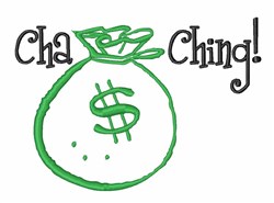 Money Cha Ching! Embroidery Design | EmbroideryDesigns.com