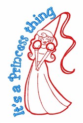 Its A Princess Thing Embroidery Design | EmbroideryDesigns.com
