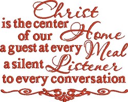 Christ Is Center Embroidery Design | EmbroideryDesigns.com