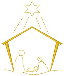 Nativity Embroidery Design | EmbroideryDesigns.com