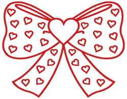 Heart Ribbon Embroidery Design | EmbroideryDesigns.com
