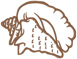 Conch Shell Embroidery Design | EmbroideryDesigns.com