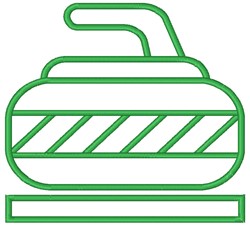 Curling Stone Embroidery Design | EmbroideryDesigns.com