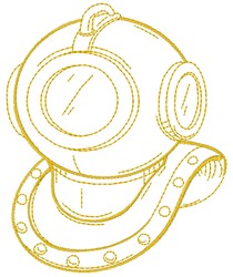 Deep Diving Helmet Embroidery Design | EmbroideryDesigns.com