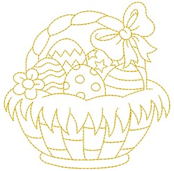 Easter Basket Embroidery Design | EmbroideryDesigns.com