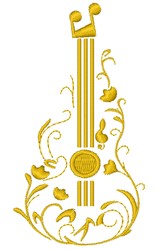 Guitar Embroidery Design | EmbroideryDesigns.com