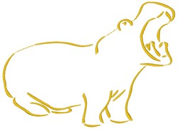 Hippospotamus Embroidery Design | EmbroideryDesigns.com