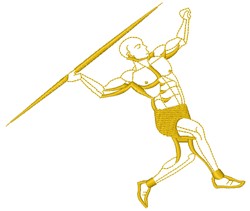 Javelin Throw Embroidery Design | EmbroideryDesigns.com