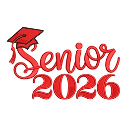 Senior 2026 Embroidery Design | EmbroideryDesigns.com