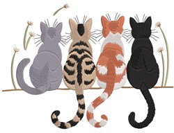 Cat Tails Embroidery Design | EmbroideryDesigns.com