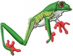 Free Tree Frog Embroidery Design | EmbroideryDesigns.com