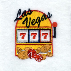 Las Vegas with Slot Machine Embroidery Design | EmbroideryDesigns.com