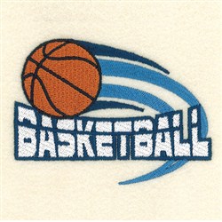 Basketball Left Chest Design Embroidery Design | EmbroideryDesigns.com