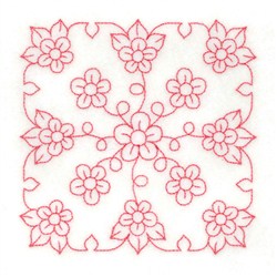 Flower Square Embroidery Design | EmbroideryDesigns.com