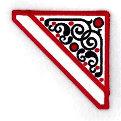 Swirly Bookmark Corner Embroidery Design | EmbroideryDesigns.com