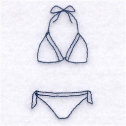 Vintage Bikini Embroidery Design | EmbroideryDesigns.com