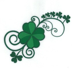 Shamrock Swirls Embroidery Design | EmbroideryDesigns.com
