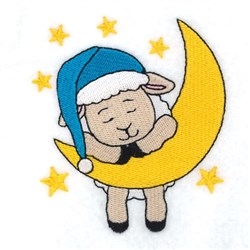 Bedtime Lamb Embroidery Design | EmbroideryDesigns.com