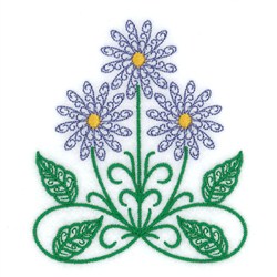 Spring Filigree Flowers Embroidery Design | EmbroideryDesigns.com